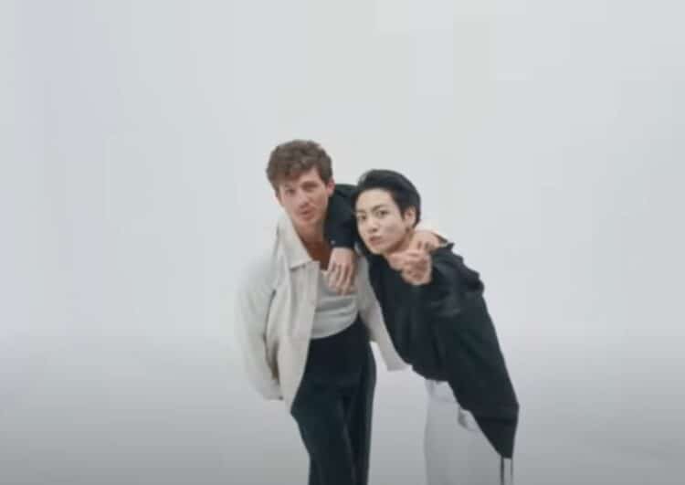 Charlie Puth and JungKook celebrate 203 million views for Left and Right