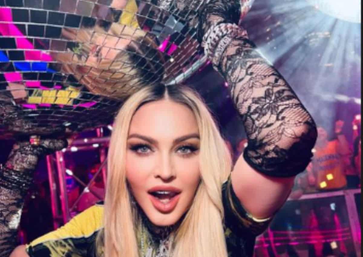 Madonna celebrates the release of her upcoming album