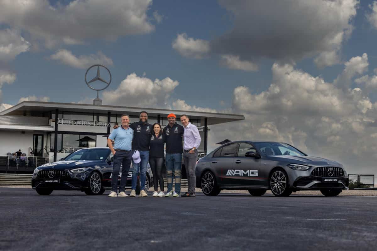 Mercedes-AMG and Springbok rugby stars Lukhanyo Am and Makazole Mapimpi ...